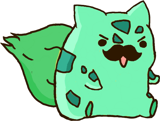 Bulbasaur Cat Costume - Pikachu Moustache Clipart - Large Size Png ...