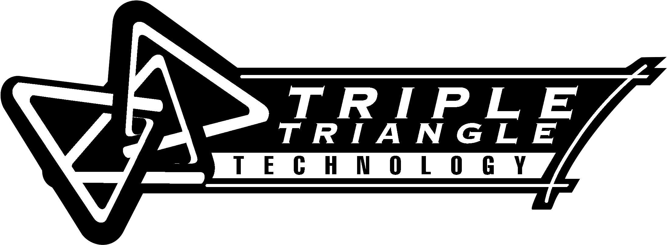 Triple Triangle Technology Logo Black And White - Signage Clipart ...