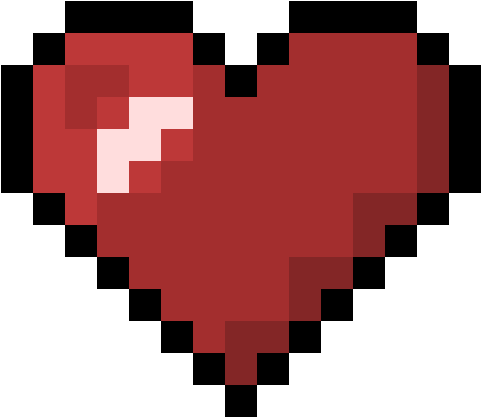 My Pixel Arts - Pixel Heart Break Clipart - Large Size Png Image - PikPng