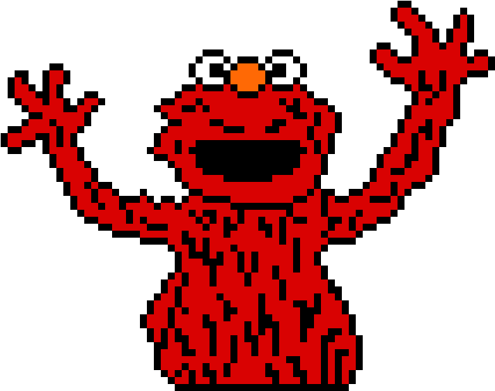 Elmo - Elmo Pixel Art Clipart - Large Size Png Image - PikPng