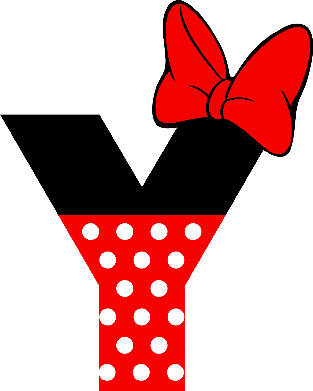 Letras De Minnie Mouse - Letra Y De Minnie Mouse Clipart - Large Size ...