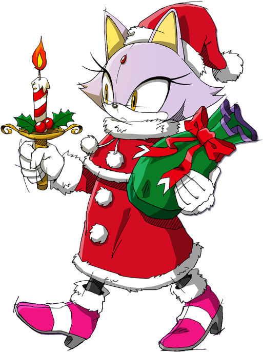 Christmas Bell Clipart - Blaze The Cat Christmas - Png Download - Large ...