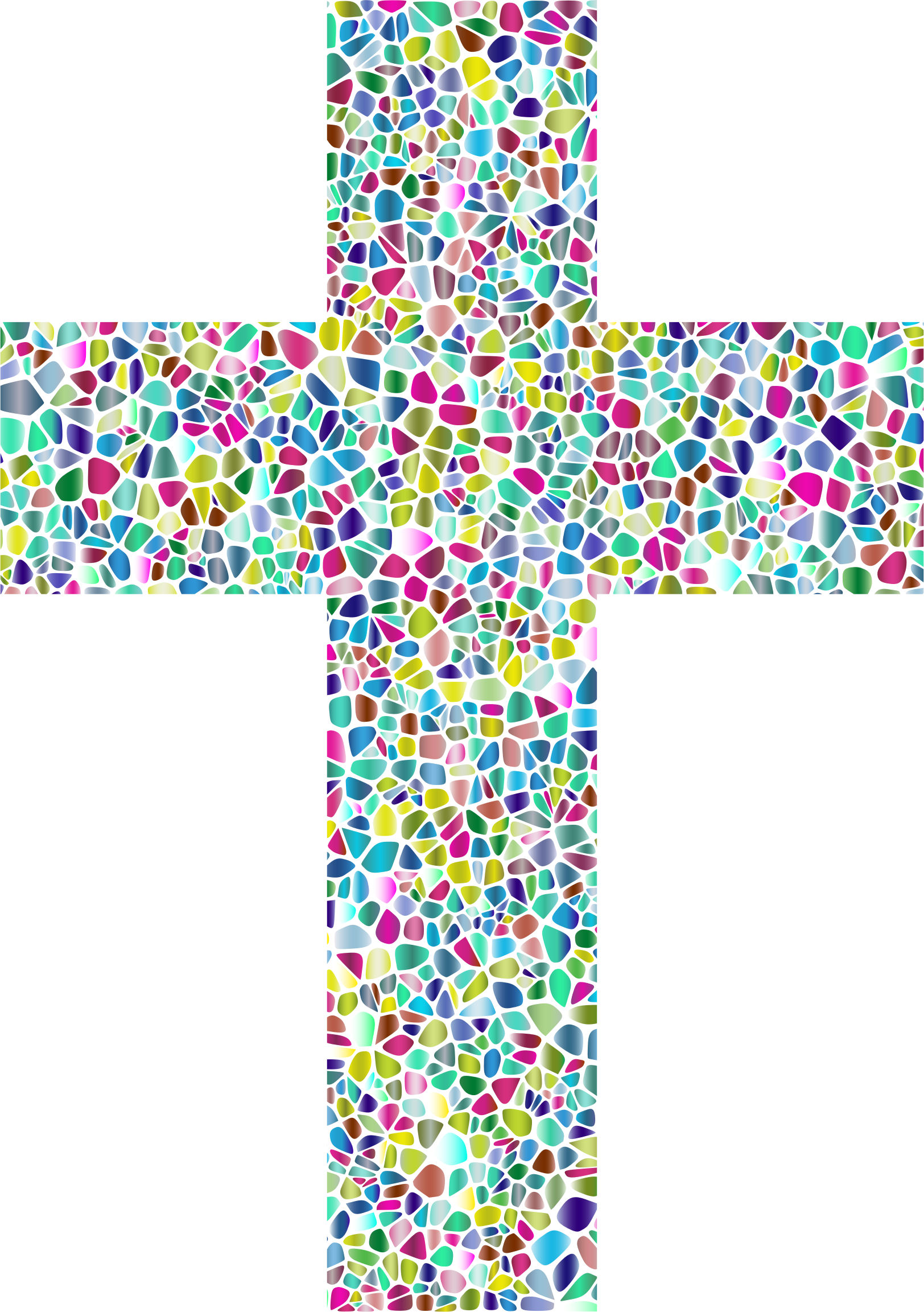 This Free Icons Png Design Of Polyprismatic Tiled Cross - Colorful ...