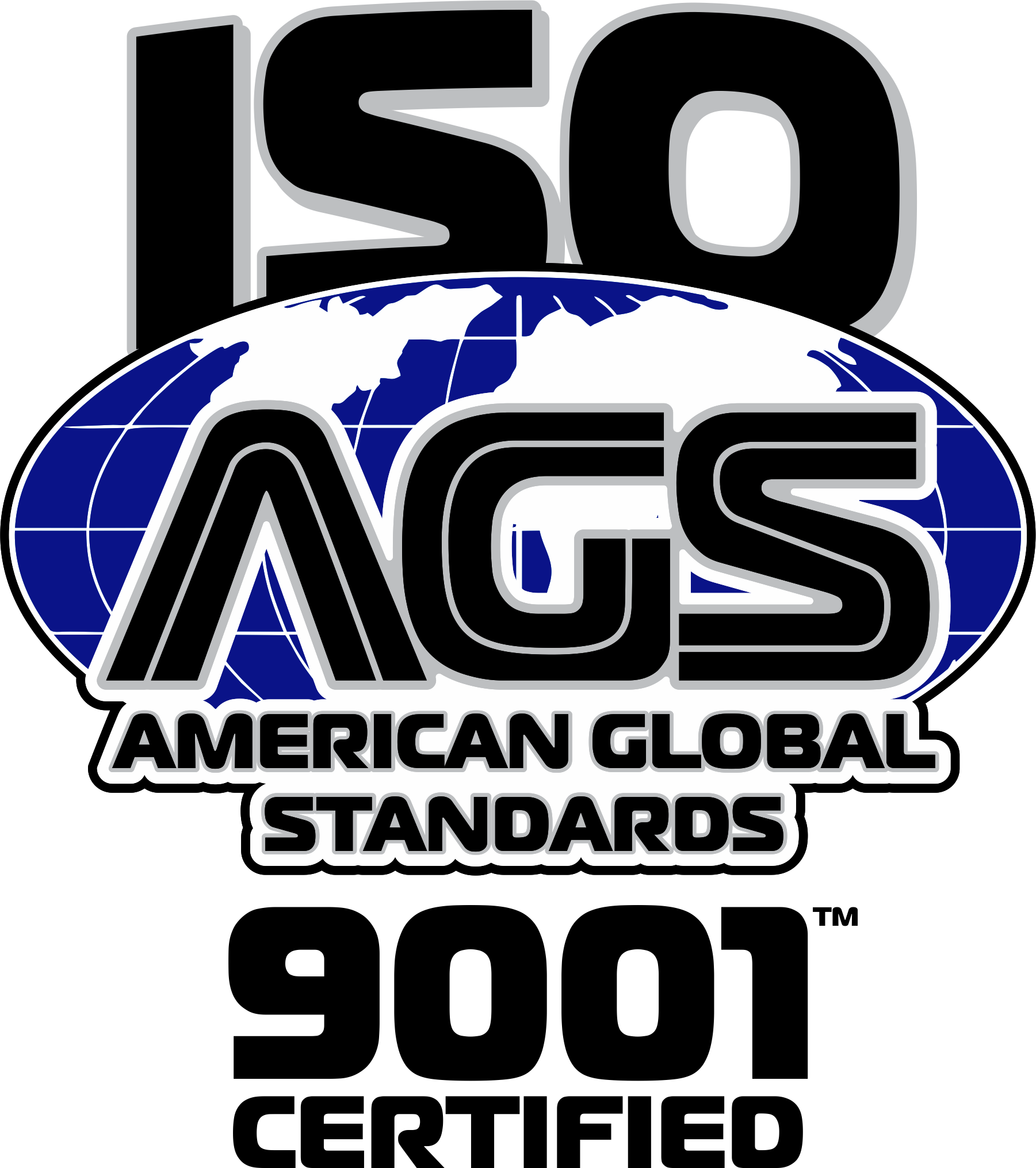 Iso 9001 Certified - American Global Standards Logo Clipart - Large ...