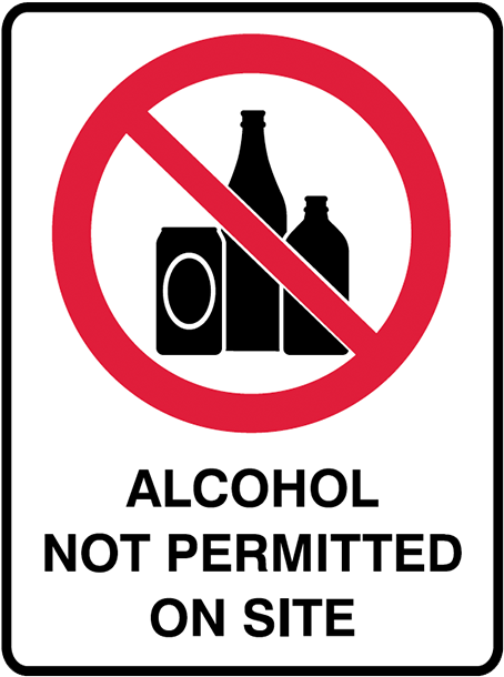 Brady Prohibition Signs - Alcohol Free Area Sign Clipart - Large Size ...