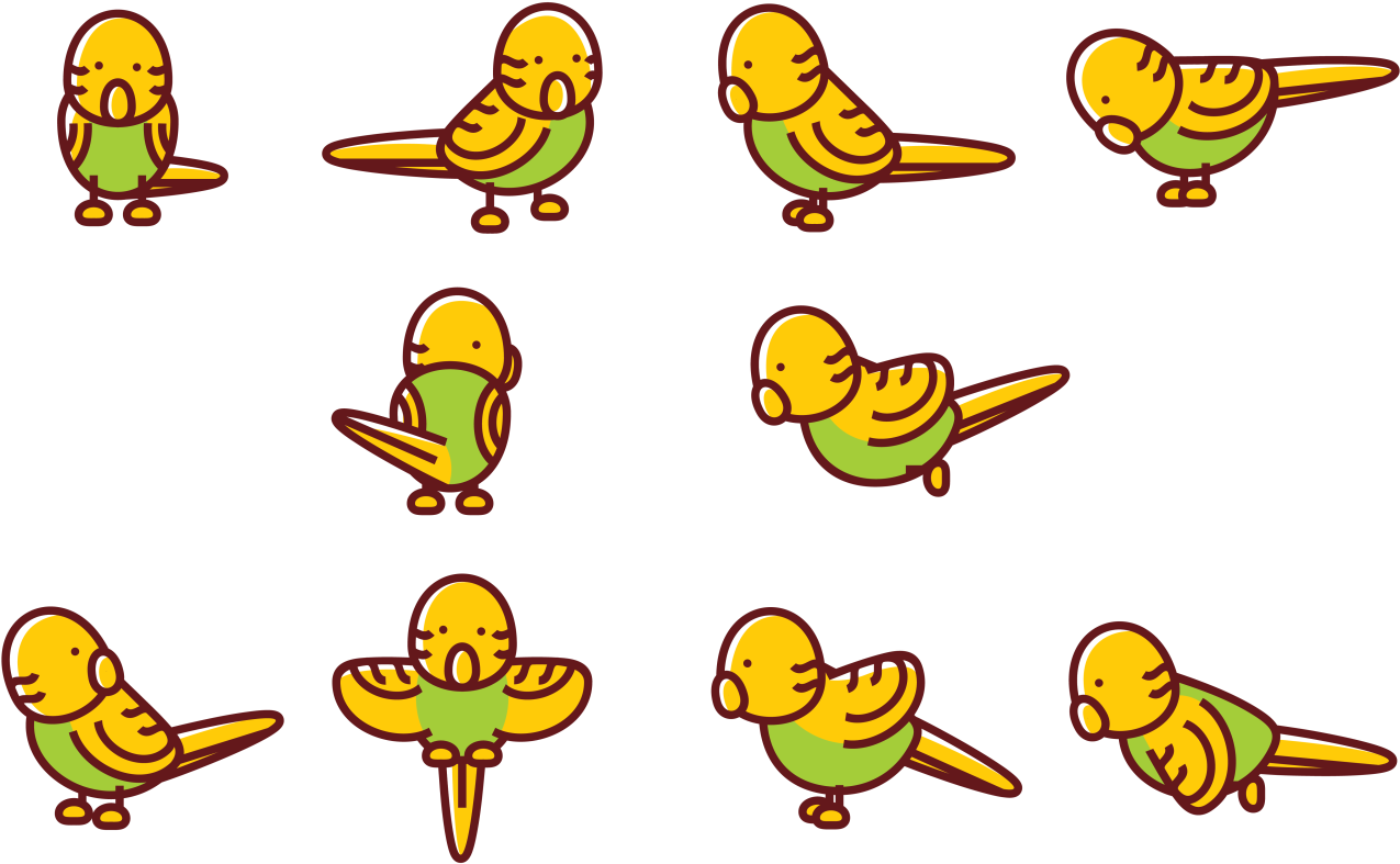 Budgie Cartoon Vectors - Transparent Budgie Logo Clipart - Large Size ...