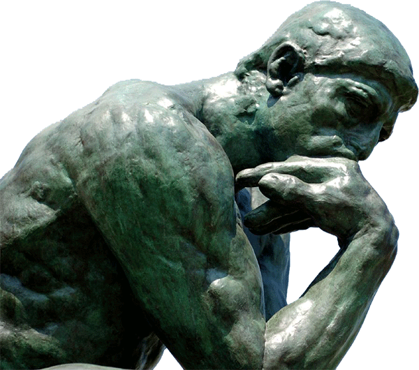 Thinker - Rodin Thinker Clipart - Large Size Png Image - PikPng