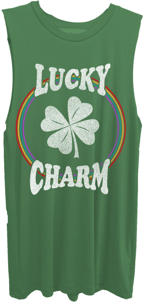 Patrick's Day "lucky Charm" Muscle Tank Clipart - Large Size Png Image ...