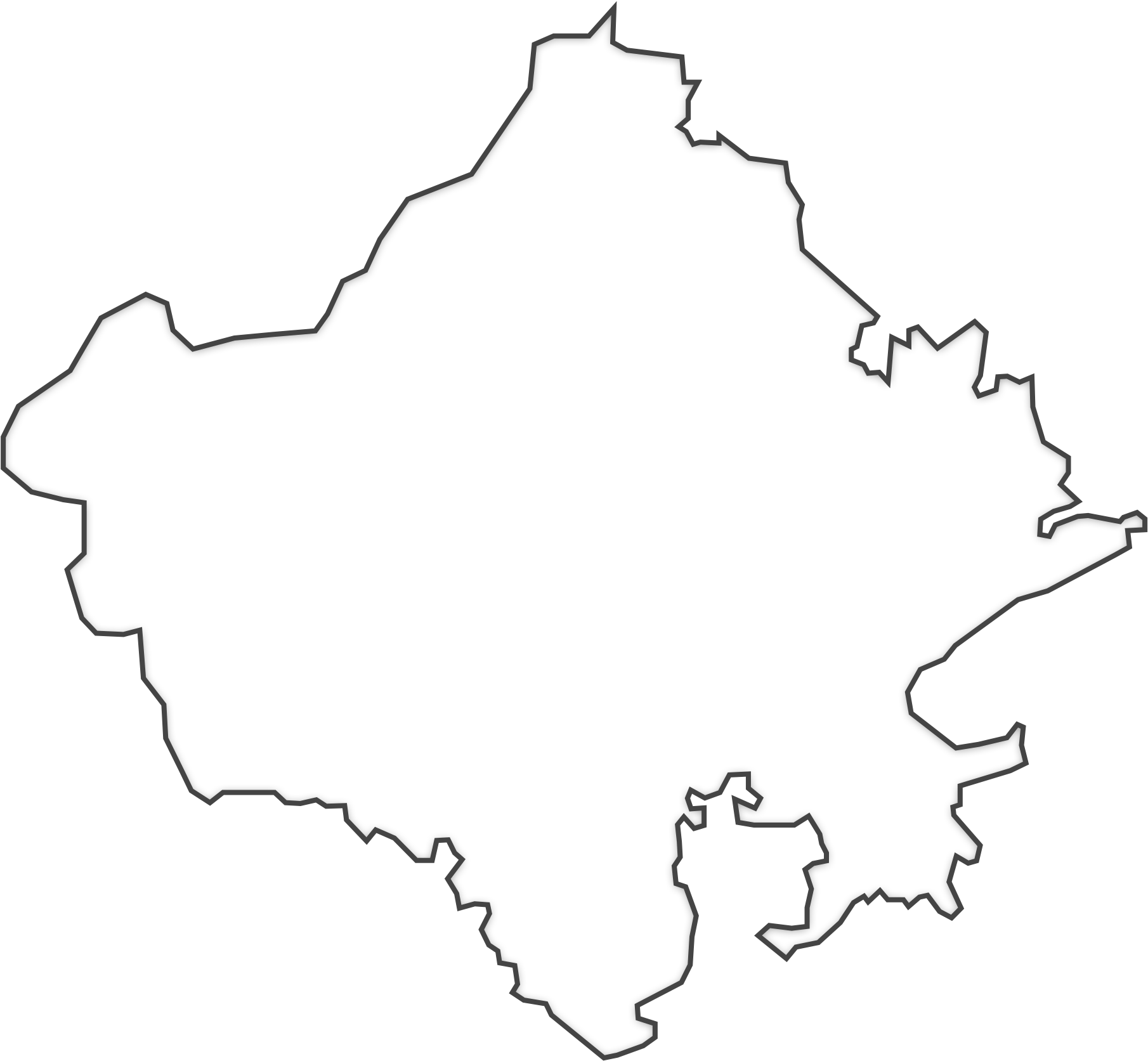 Rajasthan Map Png - Line Art Clipart - Large Size Png Image - PikPng