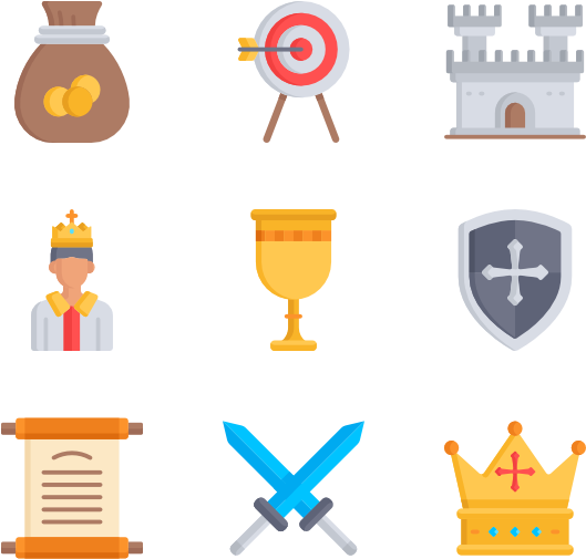 Medieval - Medieval Flat Icon Clipart - Large Size Png Image - PikPng