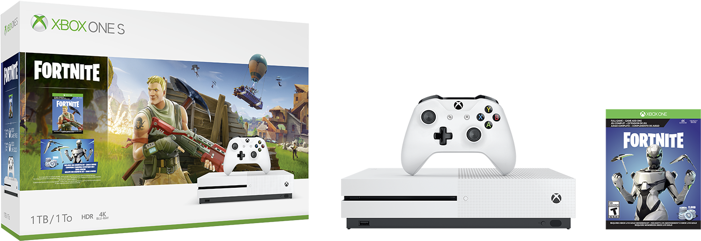 Xbox One S Fortnite Bundle Clipart - Large Size Png Image - PikPng