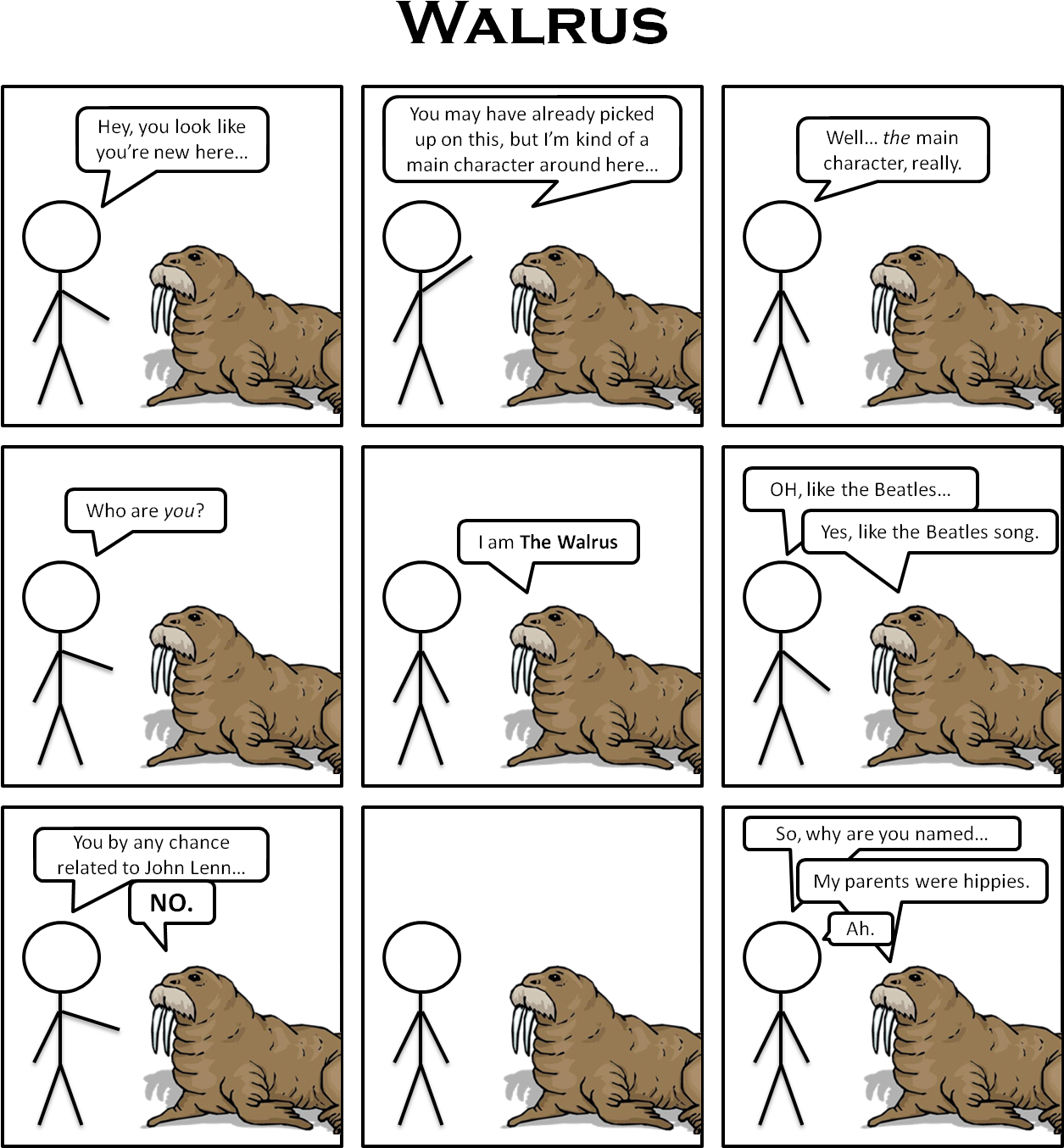 Walrus - Walrus Comics Clipart - Large Size Png Image - PikPng