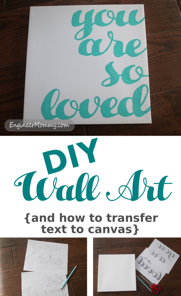 Diy Wall Art and How To Transfer Text To Canvas Canvas Clipart