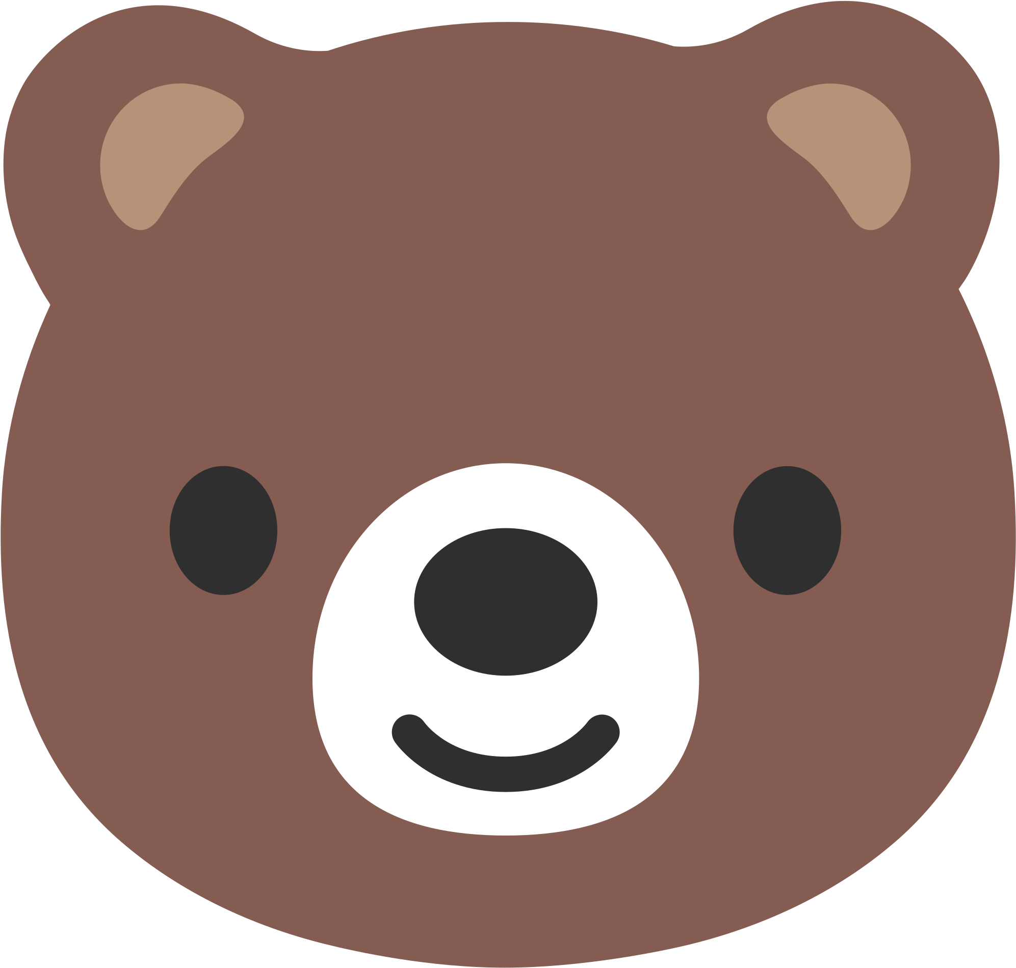 Download File U F B Svg Wikimedia Commons - Bear Emoji Png Clipart Png ...
