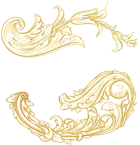Vintage Gold Ornament Clipart - Large Size Png Image - PikPng