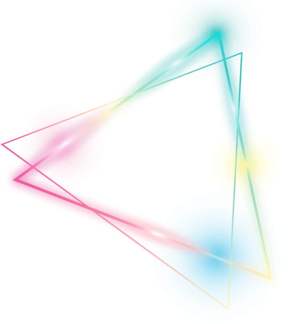 Kpop Triangle Cute Lighting Colorful Triangles Line - Pink Triangle ...