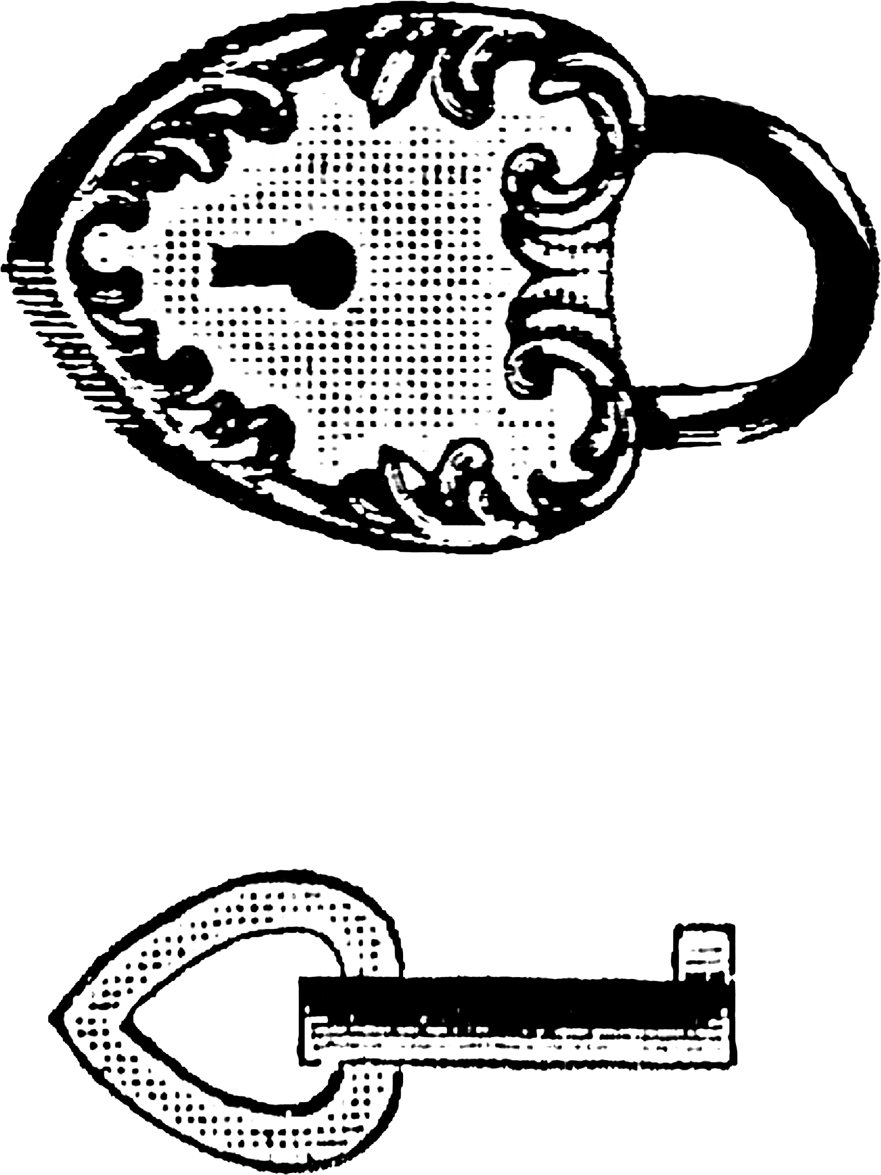 1432 Heart Key Lock Victorian Era Free Vintage Clip - Victorian Era ...