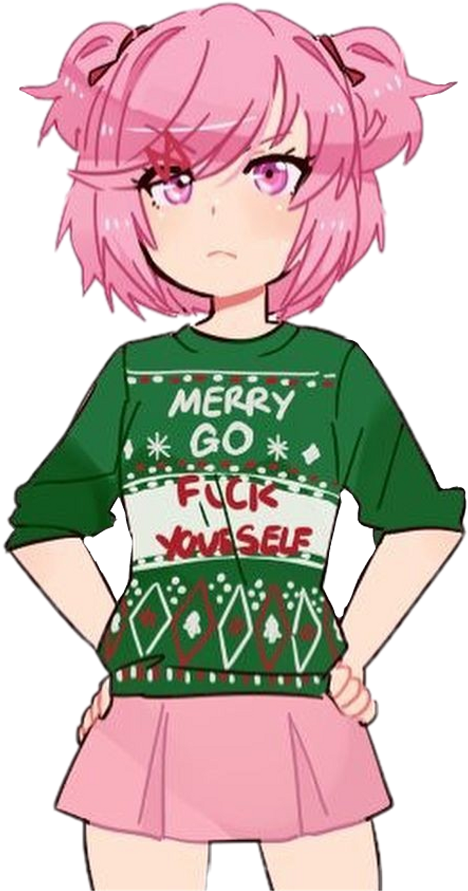 Natsuki Sticker - Doki Doki Literature Club Natsuki Fanart Clipart ...