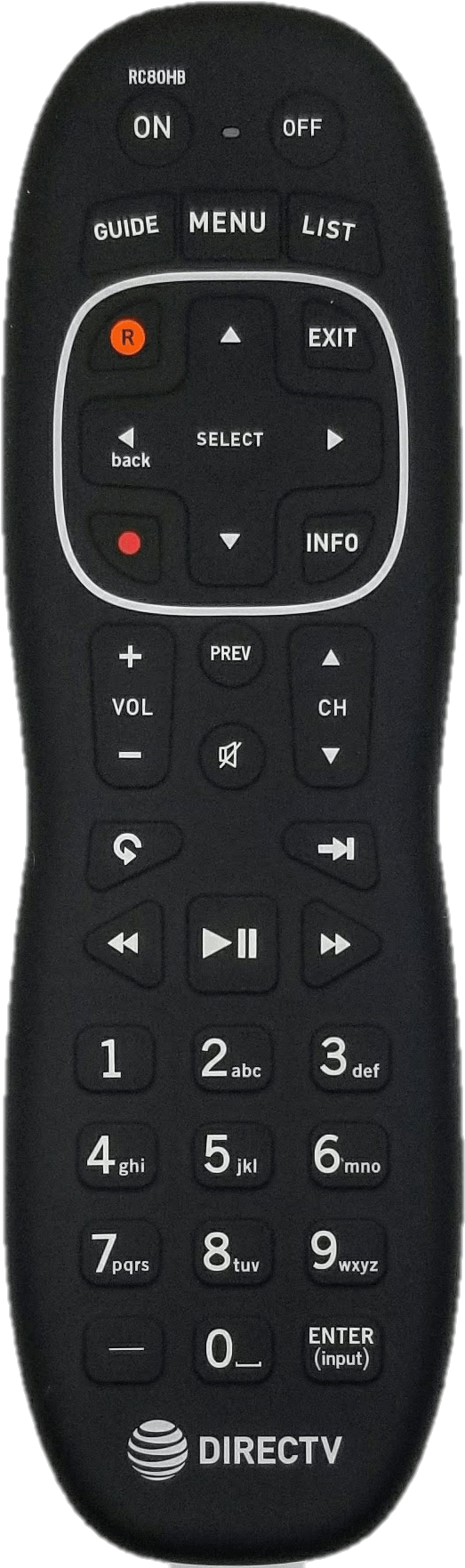 Rc80hb - Directv Remote Clipart - Large Size Png Image - PikPng