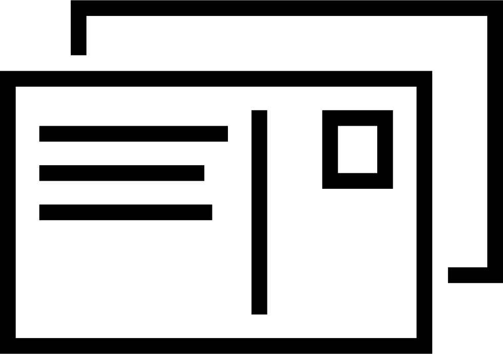 Png File - Postcard Icon Clipart - Large Size Png Image - PikPng