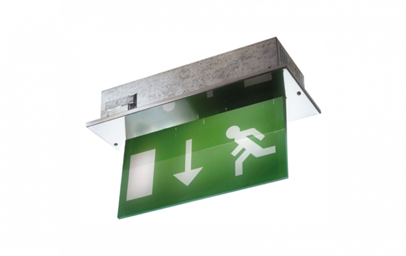 Download The Flush Exit Recessed Hanging Blade Exit Sign Luminaires ...