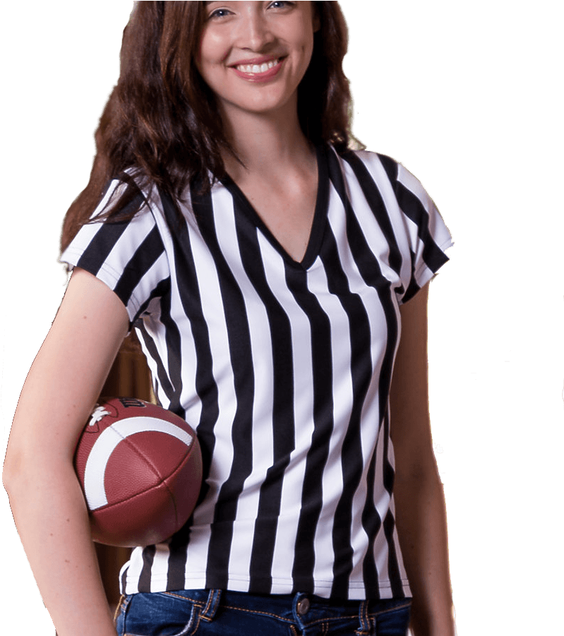 Ladies Womens V-neck Referee Shirt Jersey Uniform Top - Basketball ...