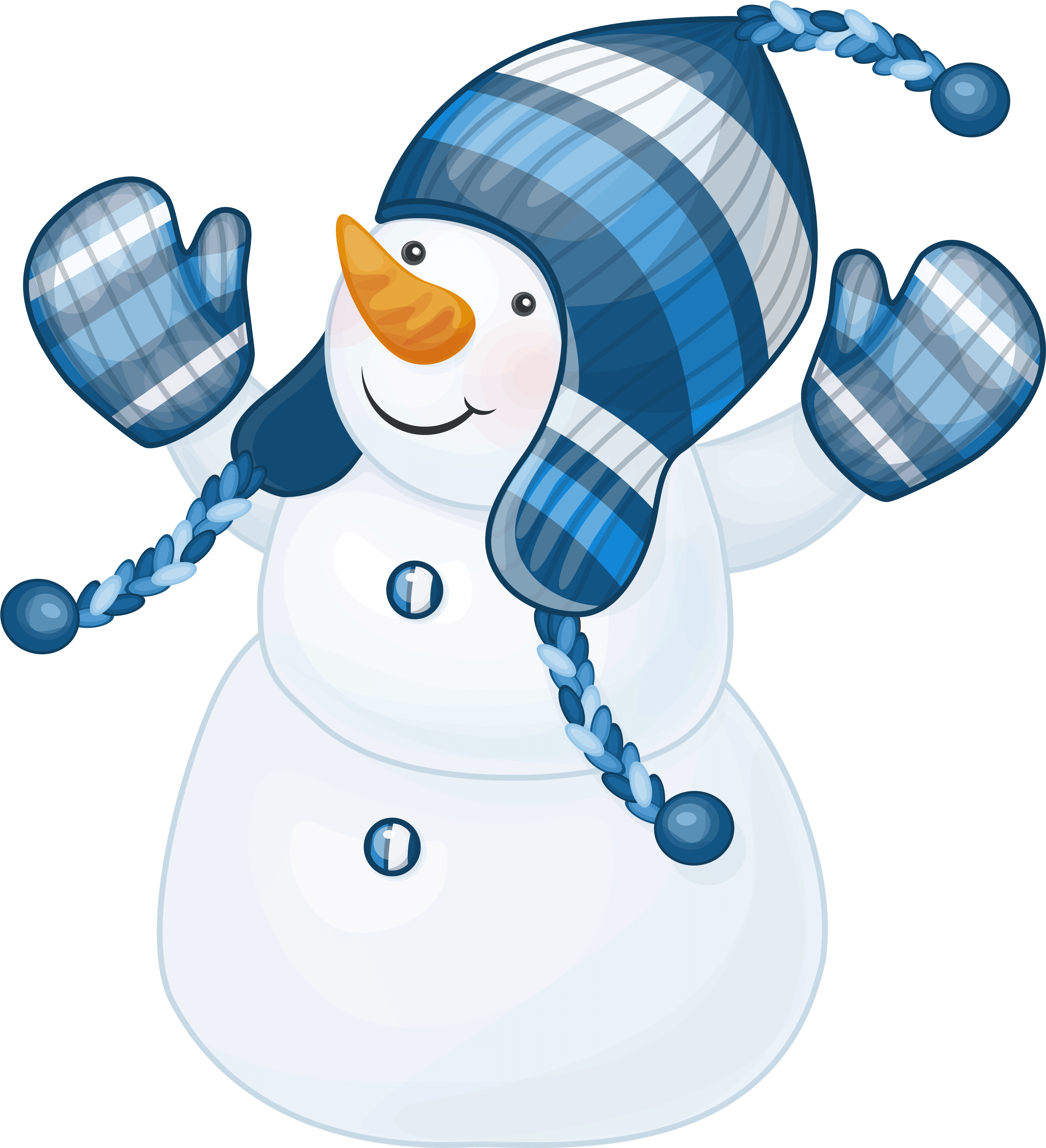 Frosty - Snowman With Snowflakes Clipart - Png Download - Large Size ...