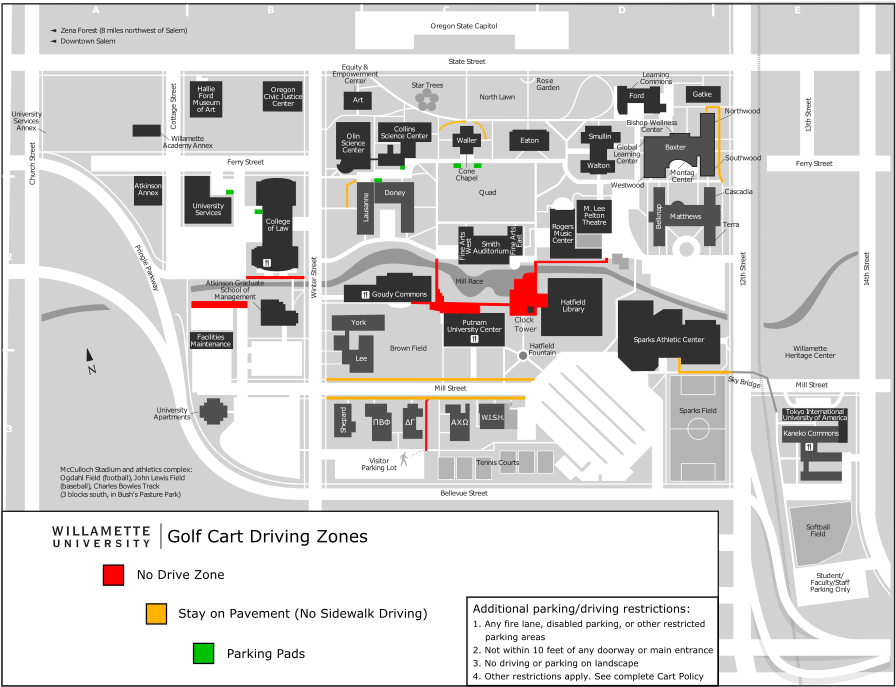 Procedures And Details For Operating Carts - Willamette University Map ...