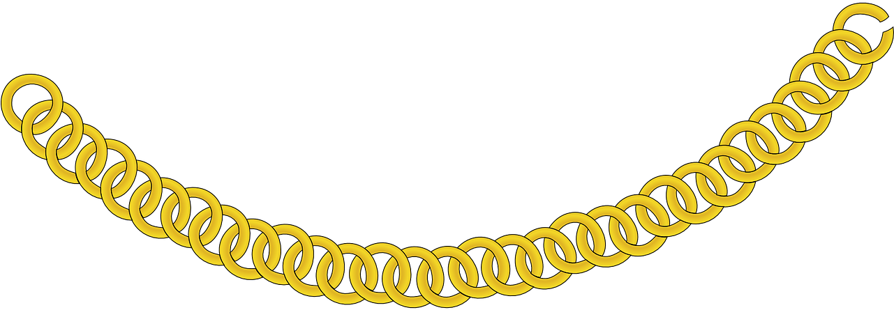 Chain Gold Jewelry - Gold Chain Clip Art - Png Download - Large Size ...