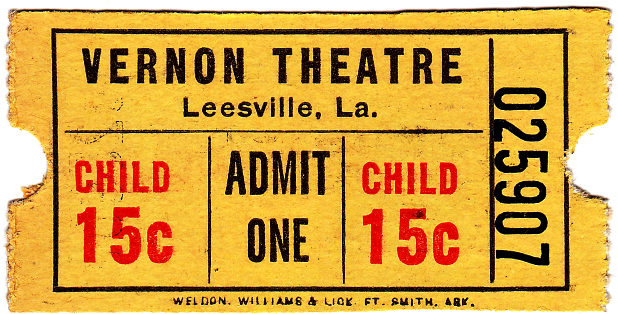 Vintage Movie Ticket Template 5426 - Tan Clipart - Large Size Png Image ...
