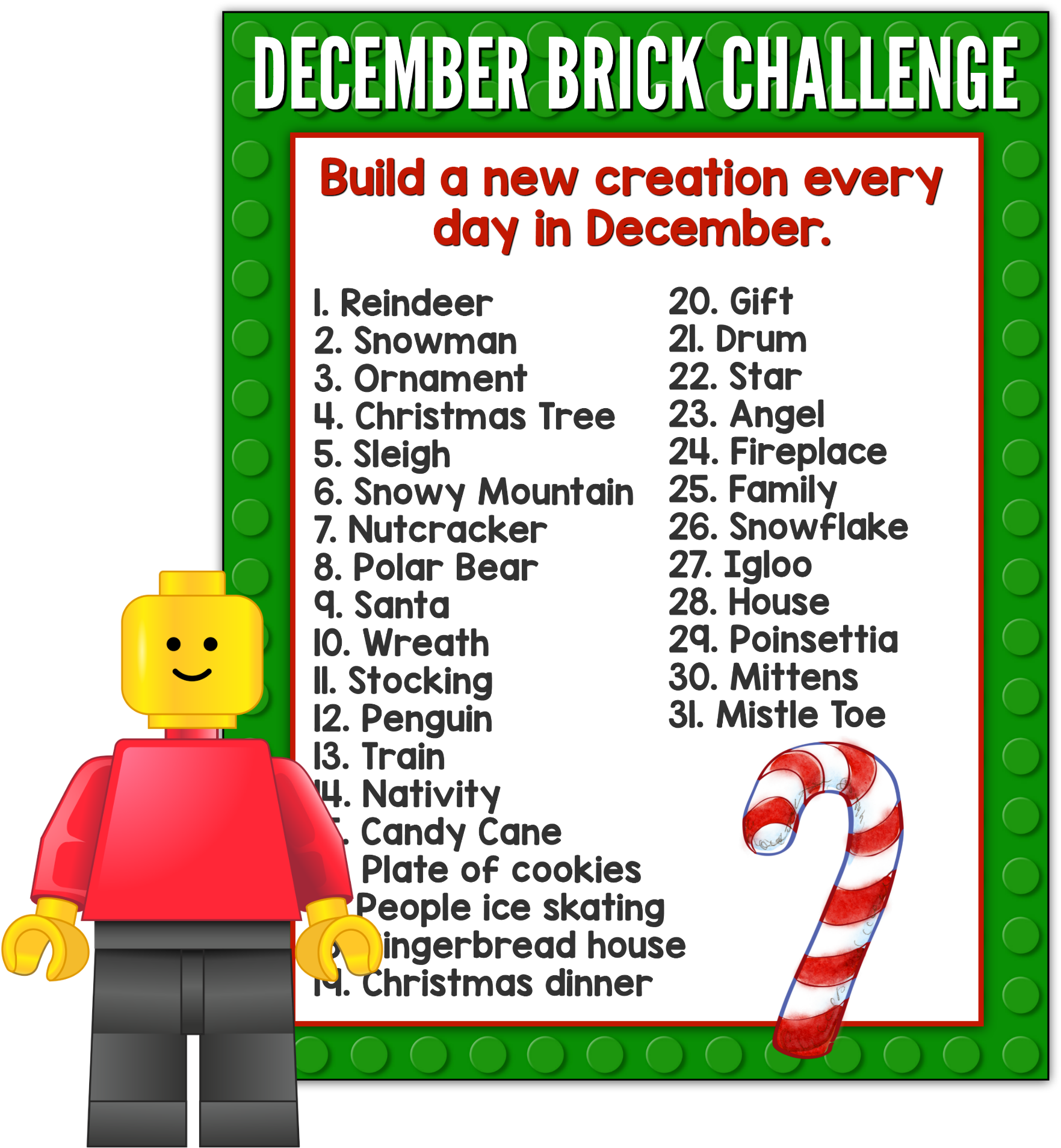 December Brick Challenge - House Brick Challenge Clipart - Large Size ...