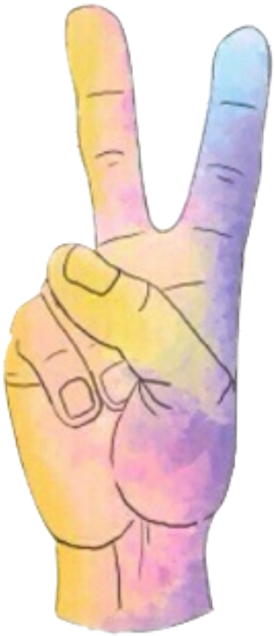 #hand #peacesign #pastel #freetoedit - Drawing Clipart - Large Size Png ...