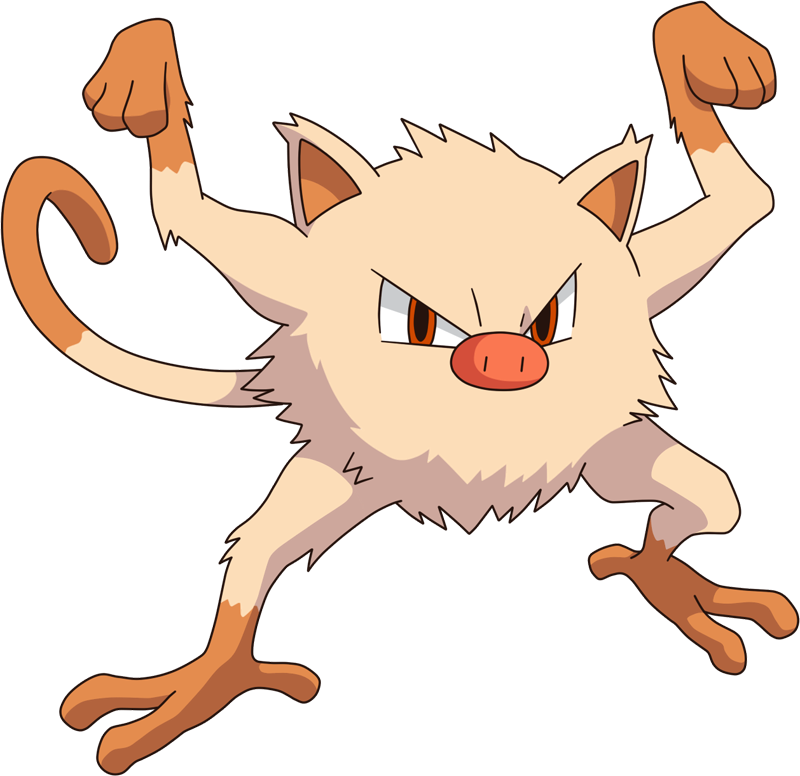 Mankey Pokemon Clipart - Large Size Png Image - PikPng