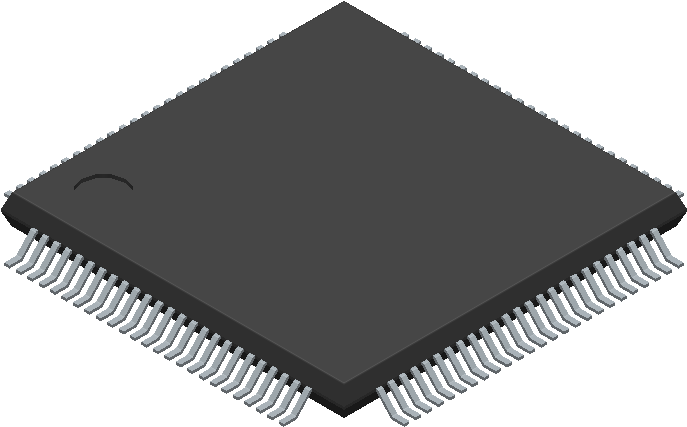 Download Pic32mk0512gpe100-e/pt - Microchip - 3d Model - Quad ...