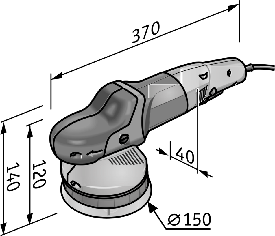 Xfe 7-15 - Car Polisher Drawing Clipart - Large Size Png Image - PikPng