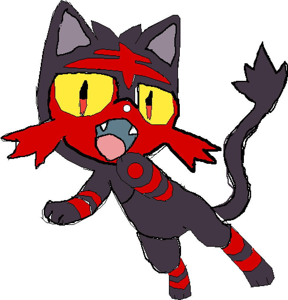 Pokemon Litten Clipart - Large Size Png Image - PikPng