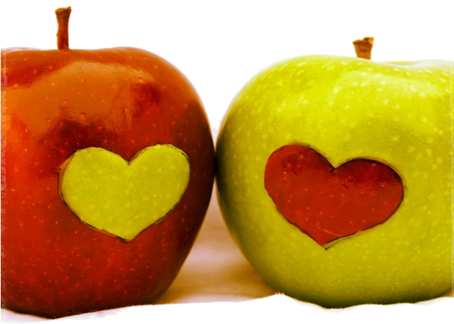 Heart Apples , Png Download - Heart Apples Clipart - Large Size Png ...