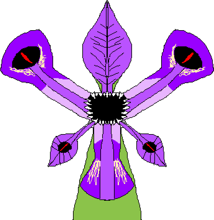 Demonic Iris Flower Clipart - Large Size Png Image - PikPng