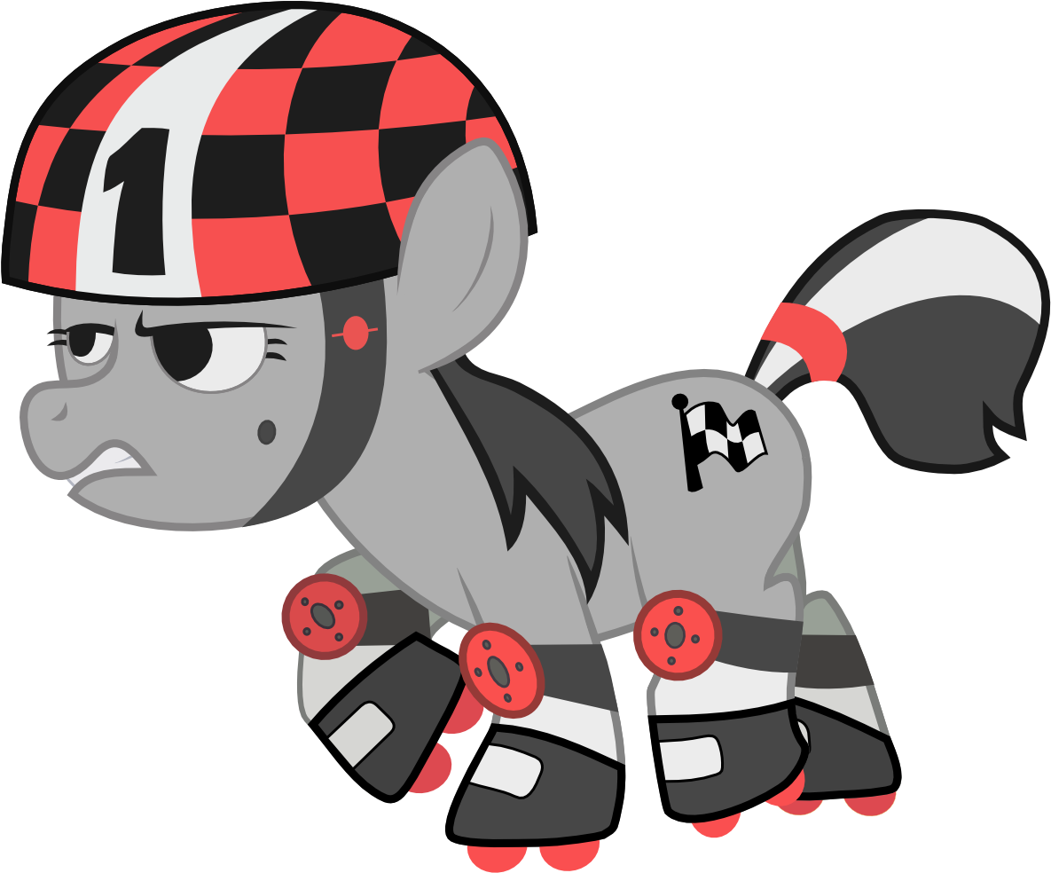 Finish Line Clipart Helmet - Roller Derby Pony - Png Download - Large ...