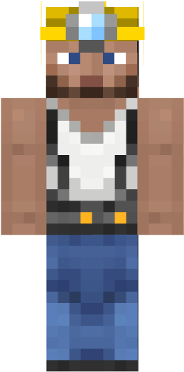 16 - - Minecraft Mining Skin Clipart - Large Size Png Image - PikPng