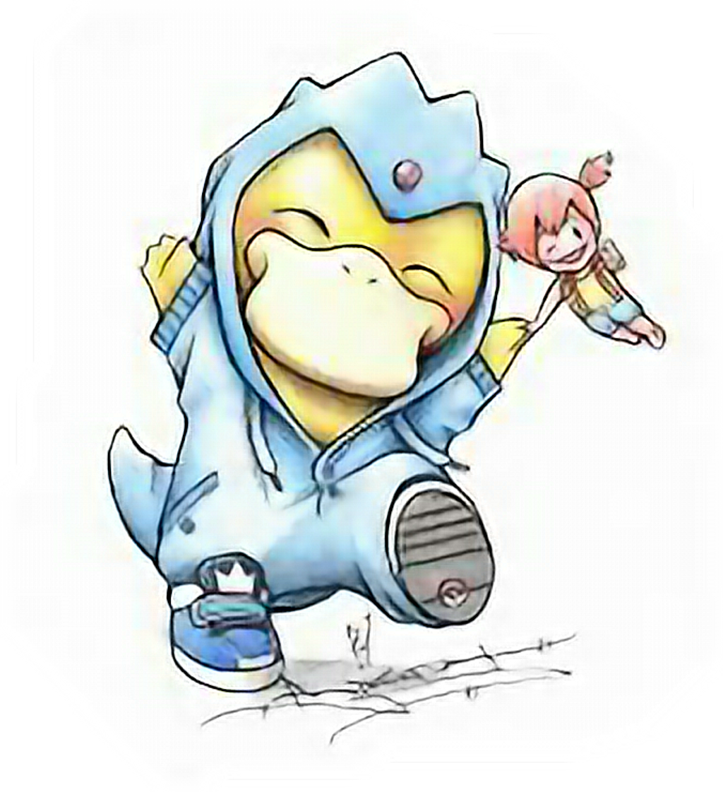 Psyduck Sticker - Cute Pokemon In Hoodies Clipart - Large Size Png ...