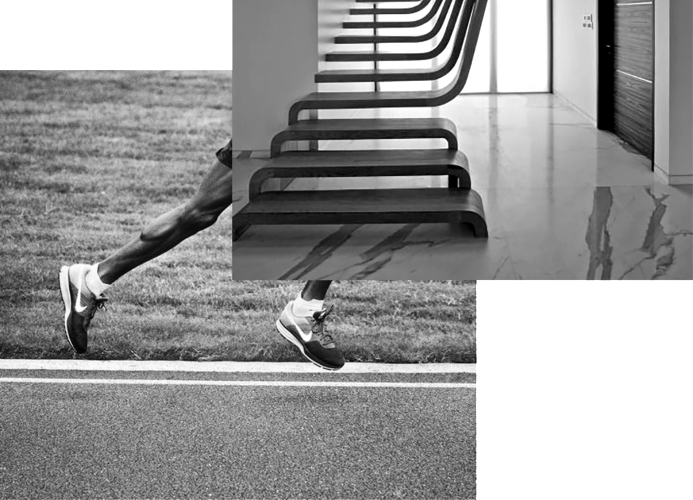 Wooden C Shaped Staircase , Png Download Clipart - Large Size Png Image ...