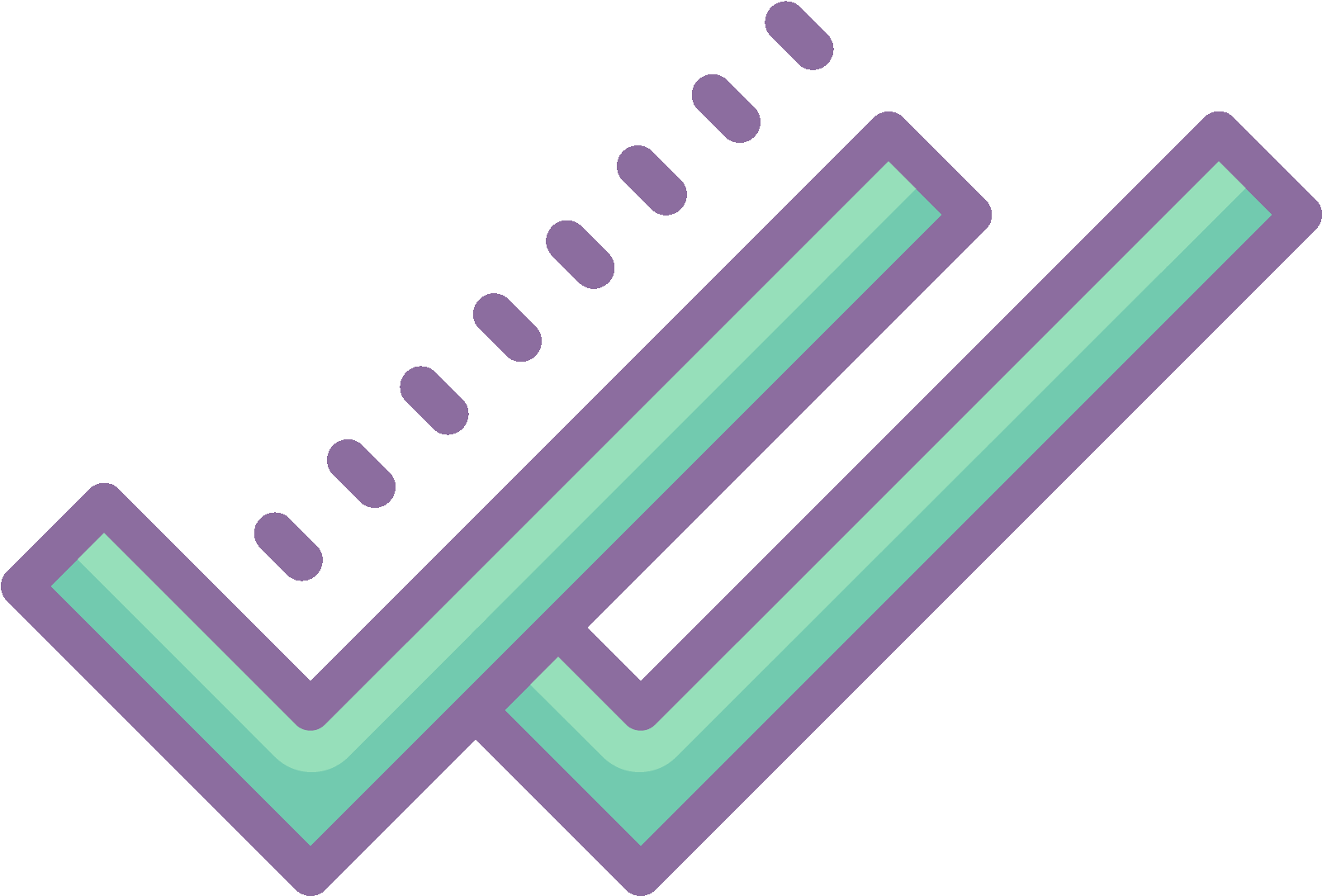 Double Tick Icon - Lilac Clipart - Large Size Png Image - PikPng