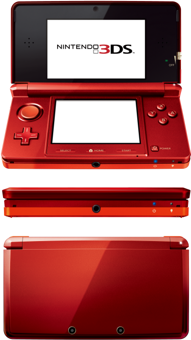 Nintendo 3ds Red - Nintendo 3ds Console Red Clipart - Large Size Png ...