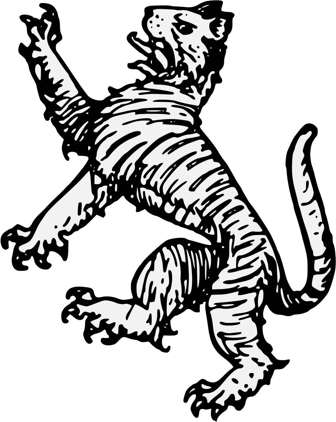 Download Details, Png - Tiger Heraldry Clipart Png Download - PikPng