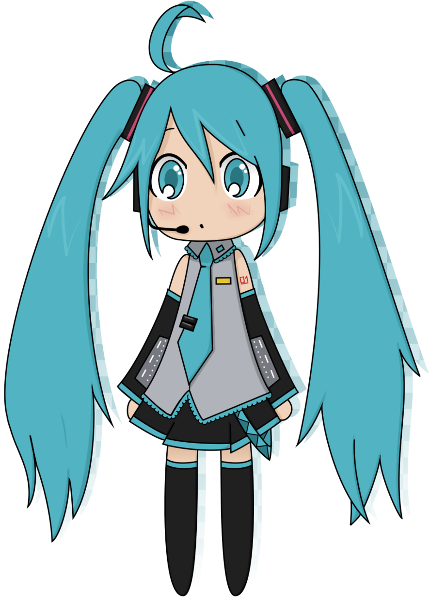 Hatsune Miku , Png Download - Cartoon Clipart - Large Size Png Image ...