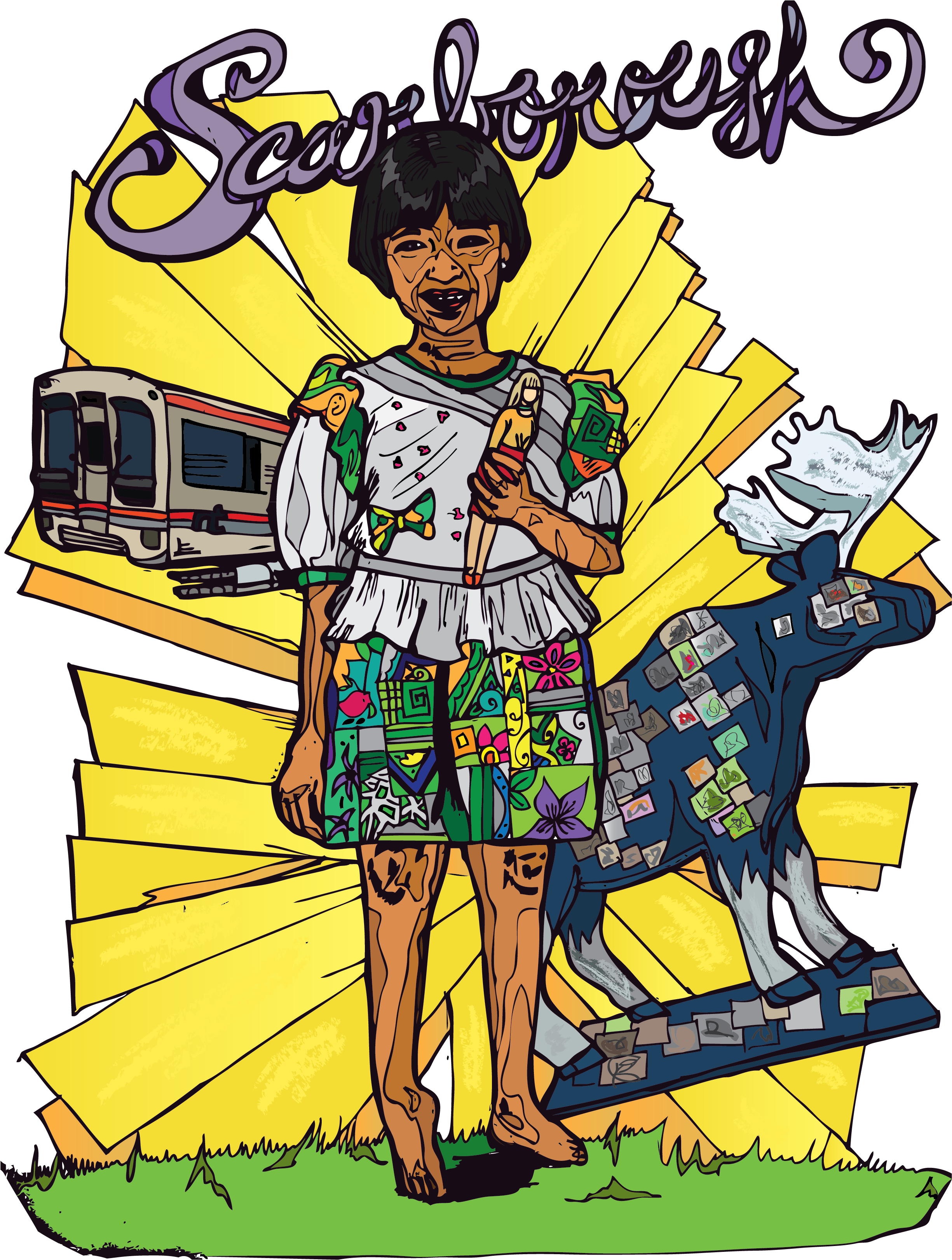 'growing Up Scarborough' By Shafia Shaikh - Cartoon Clipart - Large ...