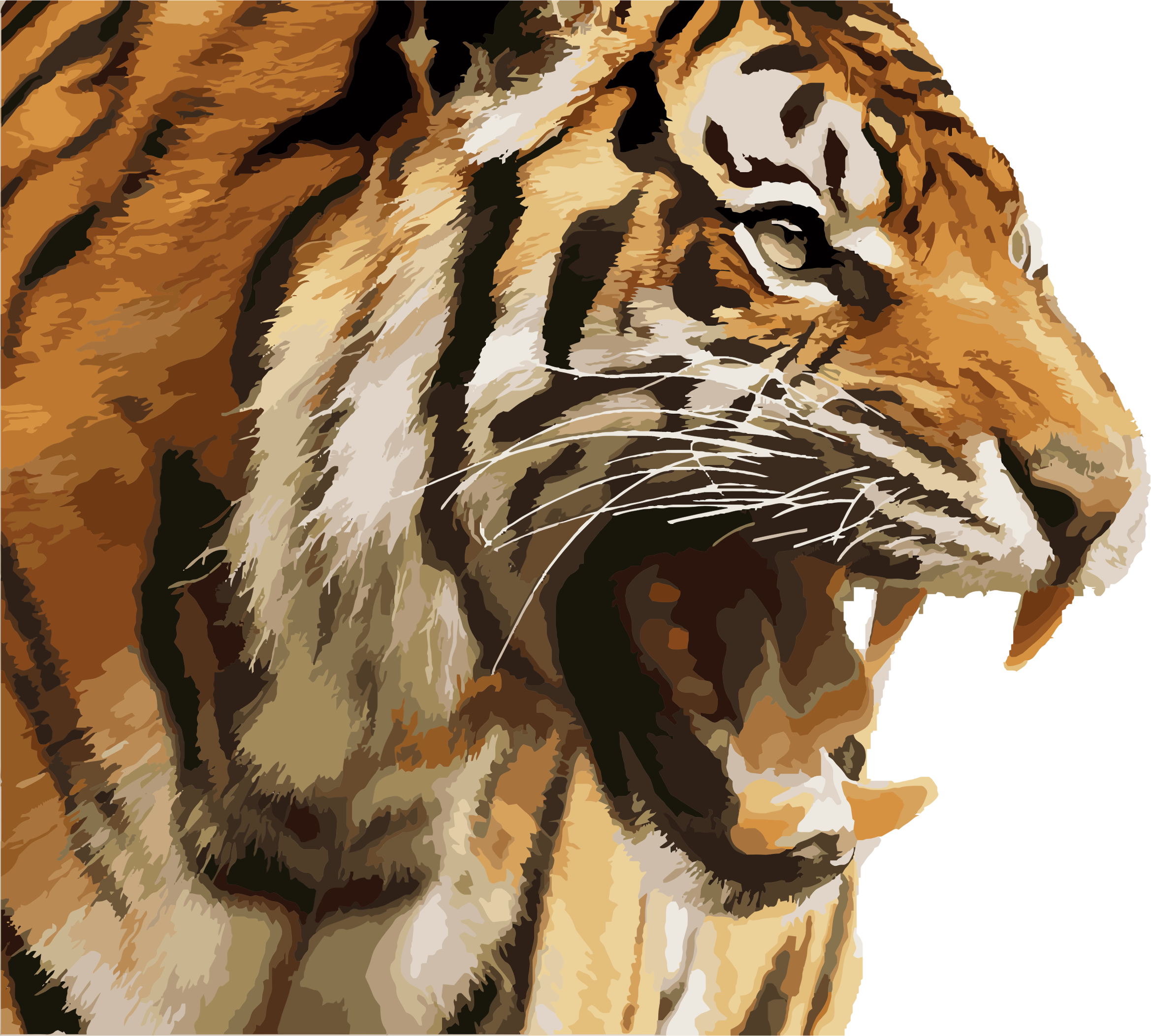 Big Image - Angry Tiger Face Png Clipart - Large Size Png Image - PikPng