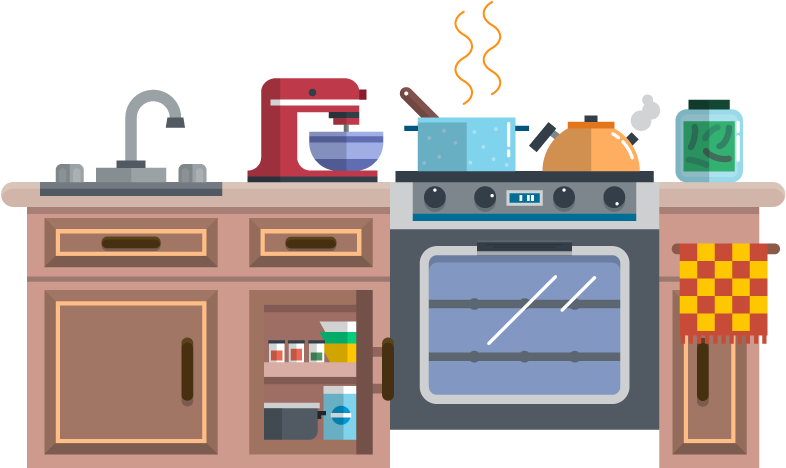 Kitchen Png Transparent Image - Cartoon Kitchen Png Clipart - Large ...