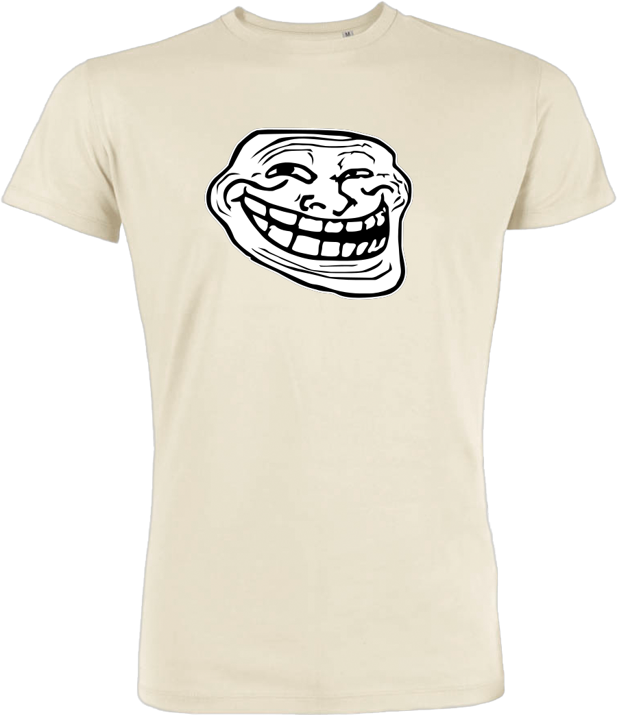 Trollface T Shirt Stanley T Shirt Beige , Png Download Clipart - Large ...